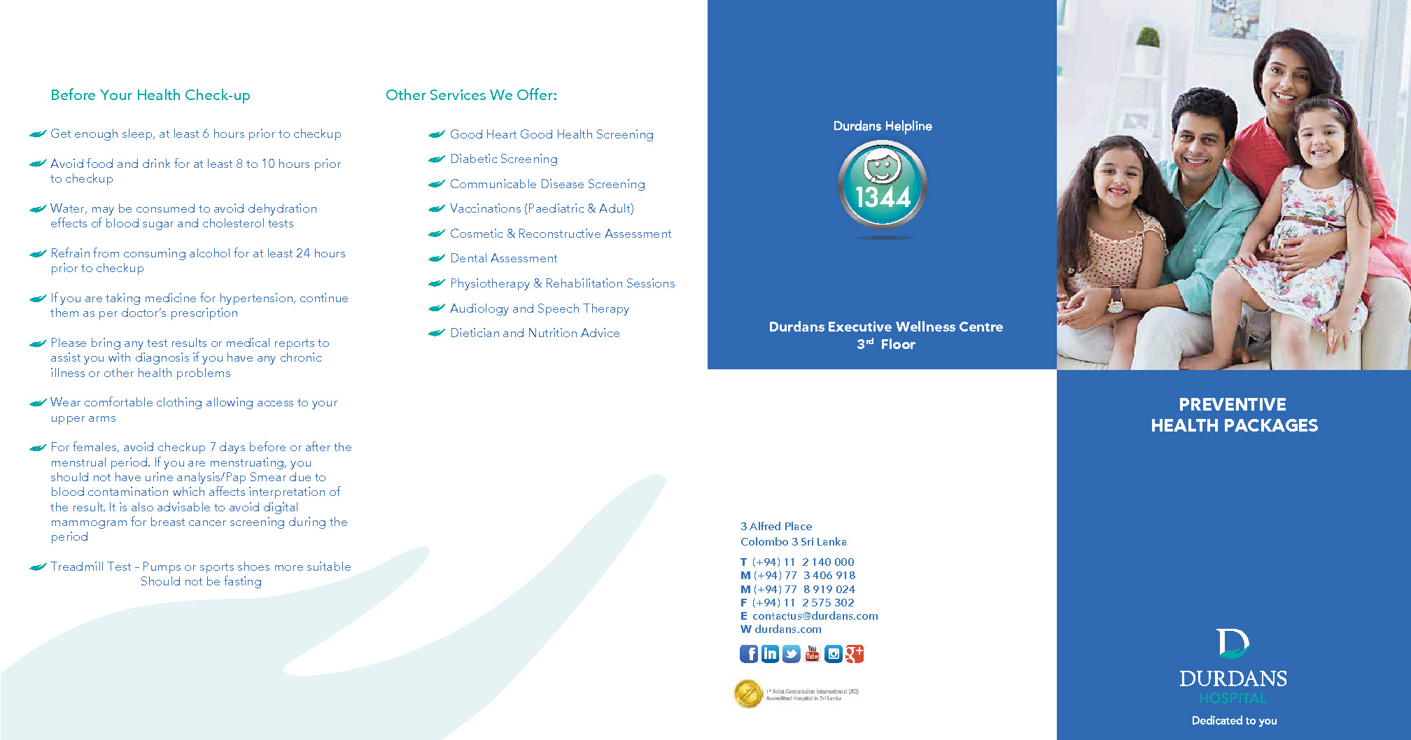 Preventive Health Packges leaflet - Durdans Hospital