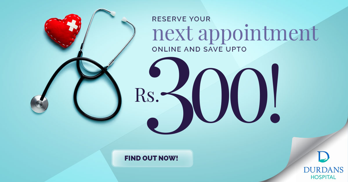 Direct appointments pop up - Durdans Hospital